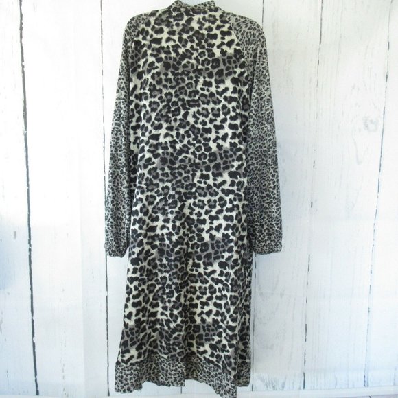 Umgee | Sweaters | Umgee Duster Cardigan Sweater Leopard Animal Print ...